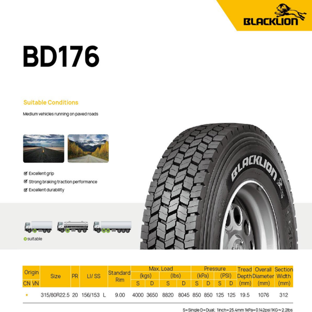 TRUCK TYRE BD176 DRIVE-ssawheel